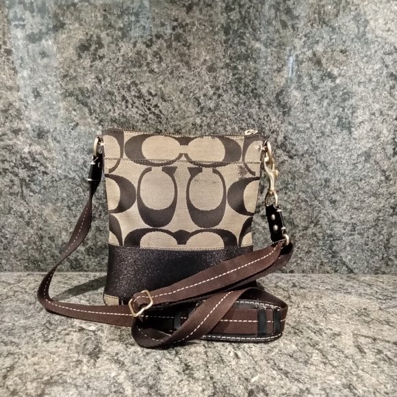 Coach | Bags | Coach Swingpack Crossbody Signature Canvas Stripe | Poshmark